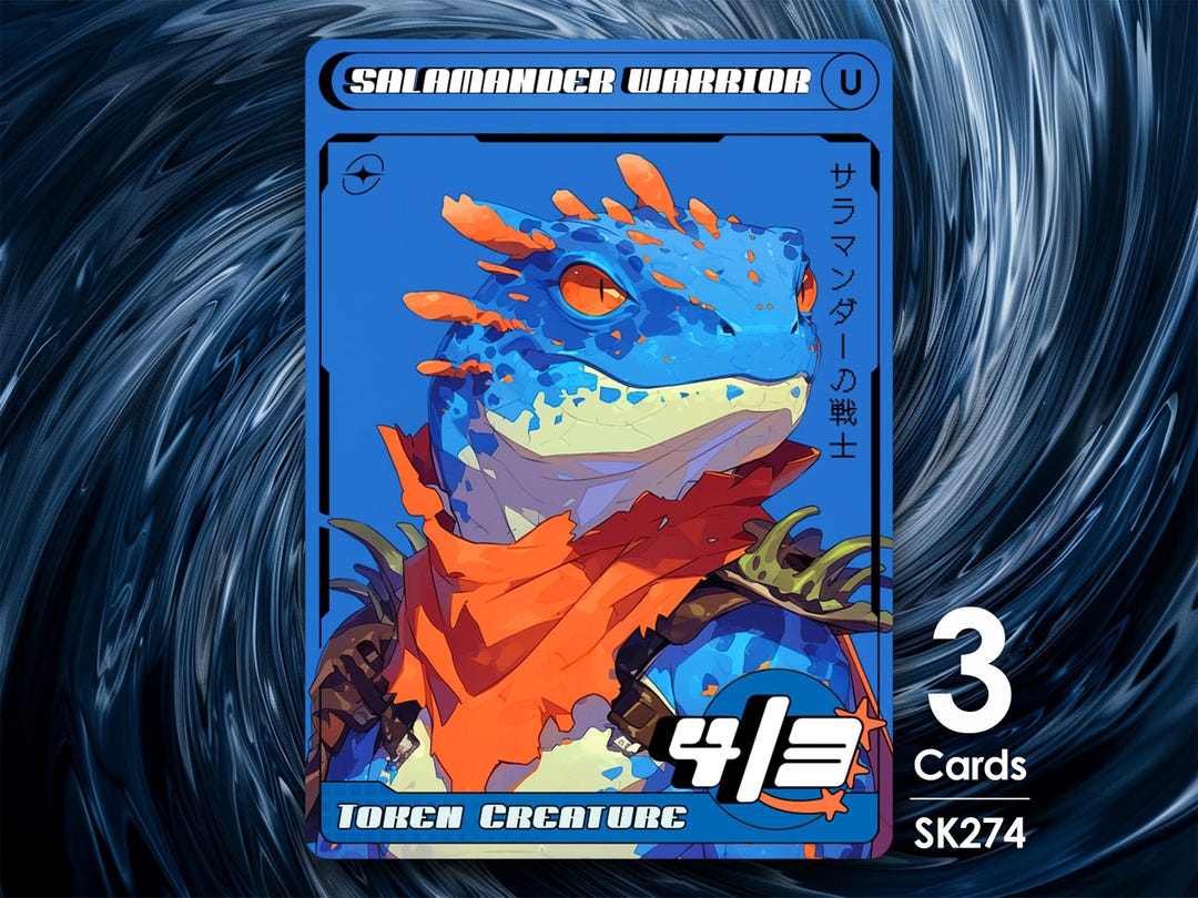 3x Salamander Warrior Token for Mtg - Street Clans by Alfie SK274 - Etsy