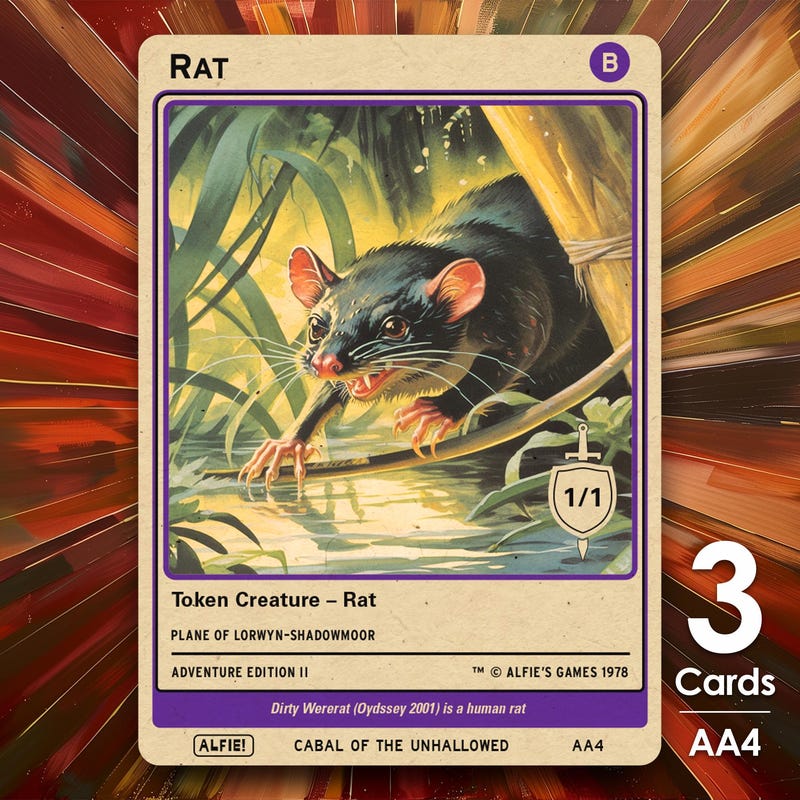 Rat Card - Etsy