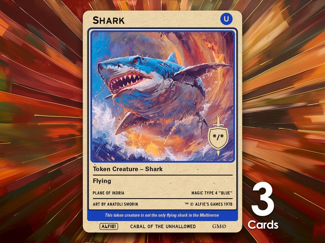 Shark MTG Tokens X3 Alfie's Adventure AA18 - Etsy
