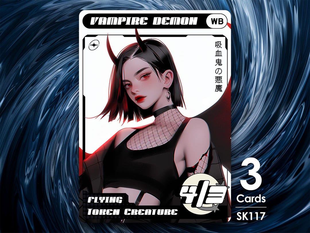 3x Vampire Demon Black/white Tokens for MTG - Street Clans by Alfie ...