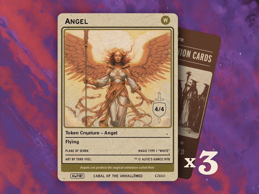 Angel Token 4/4 X3 no Vigilance for Magic Alfie's Adventure AA119 - Etsy