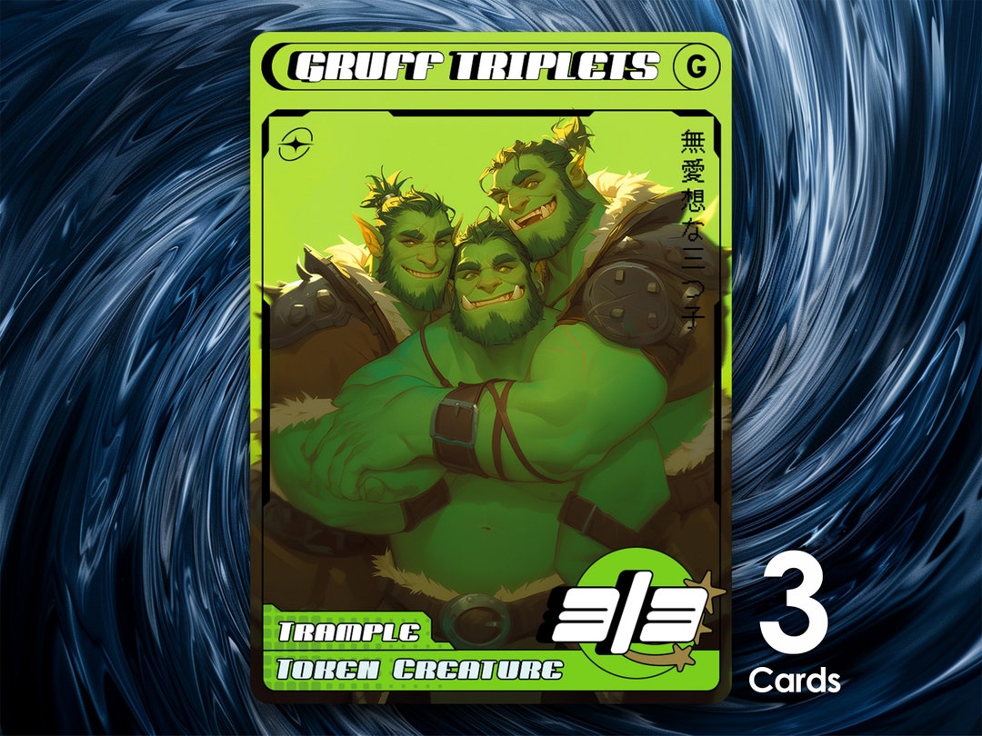 Gruff Triplets Token X3 for Magic Mtg Street Clans SK269 - Etsy