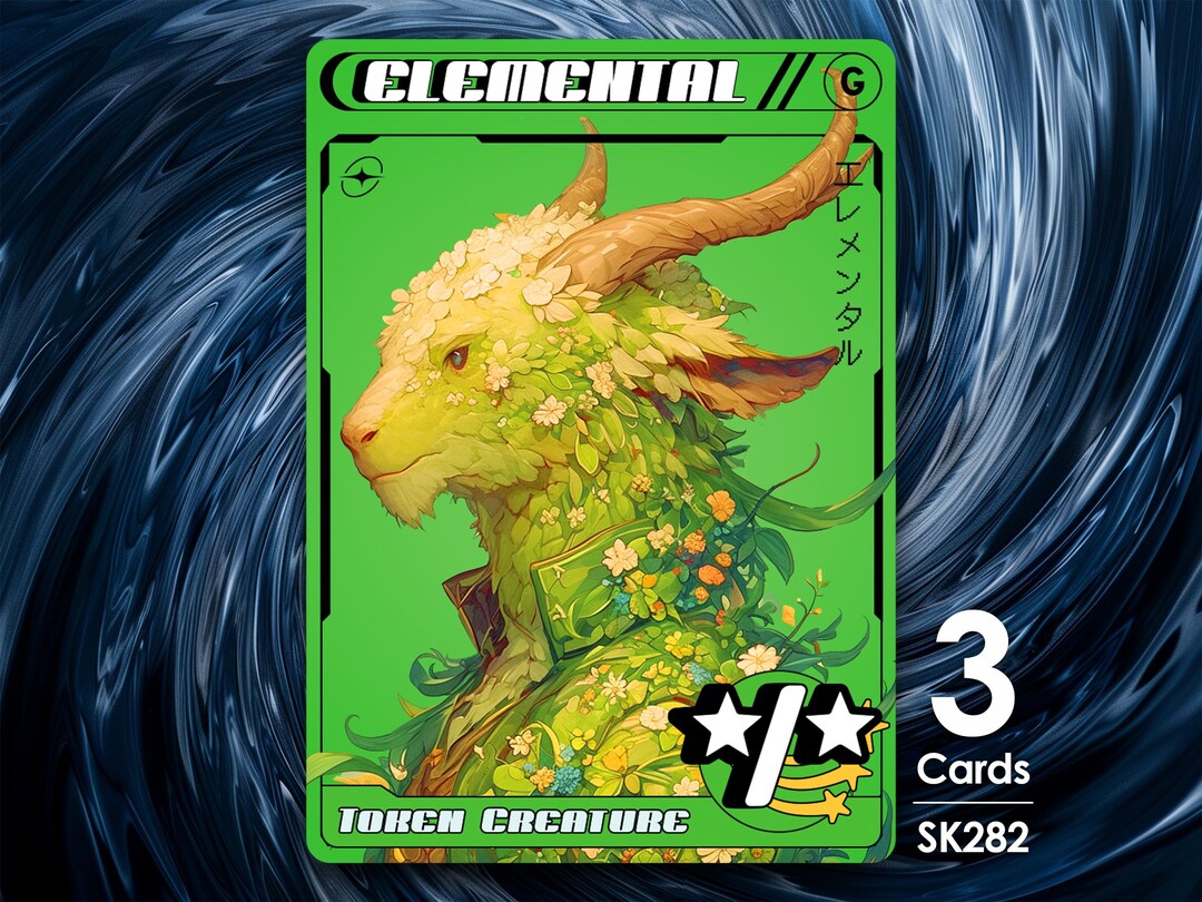 3x Elemental Green */* Token for MTG - Street Clans by Alfie SK282 - Etsy
