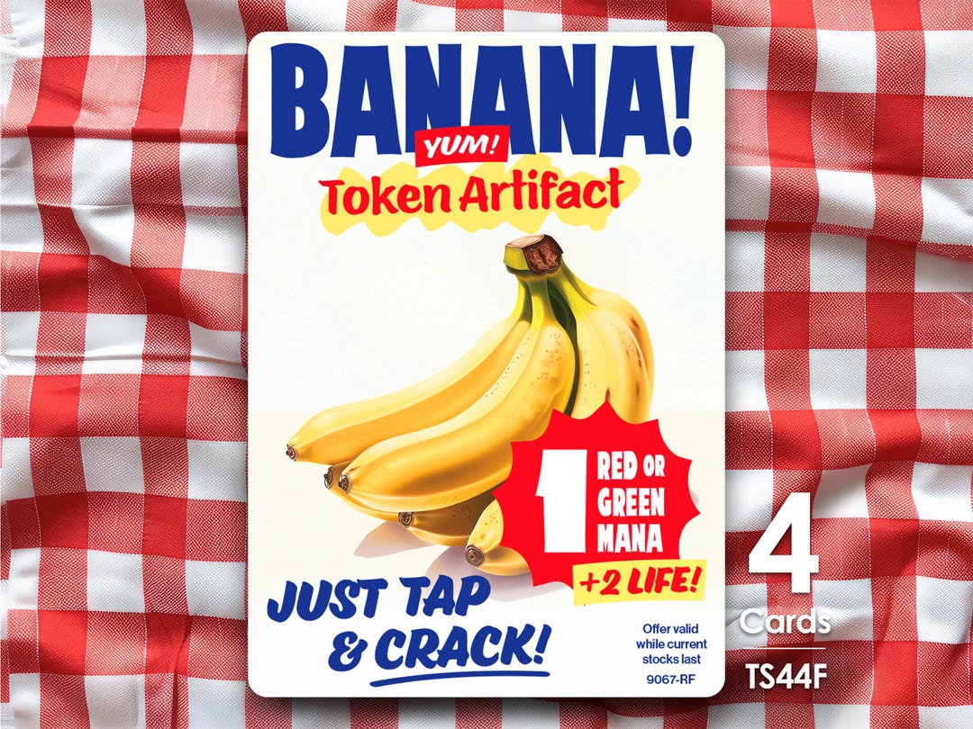 Banana Token X4 for Mtg - Thraben Supermarket by Alfie - TS45 - Etsy