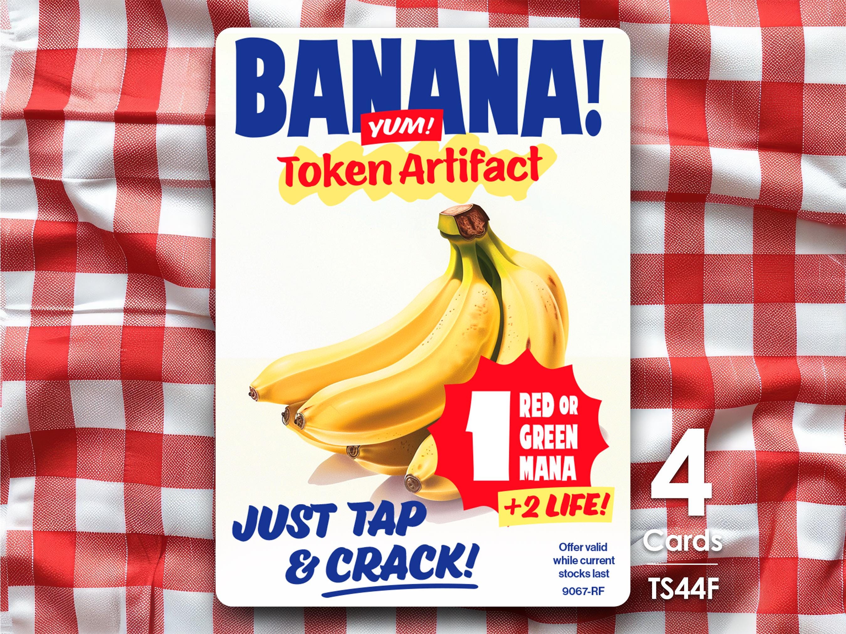 Banana Token X4 for Mtg - Thraben Supermarket by Alfie - TS45 - Etsy