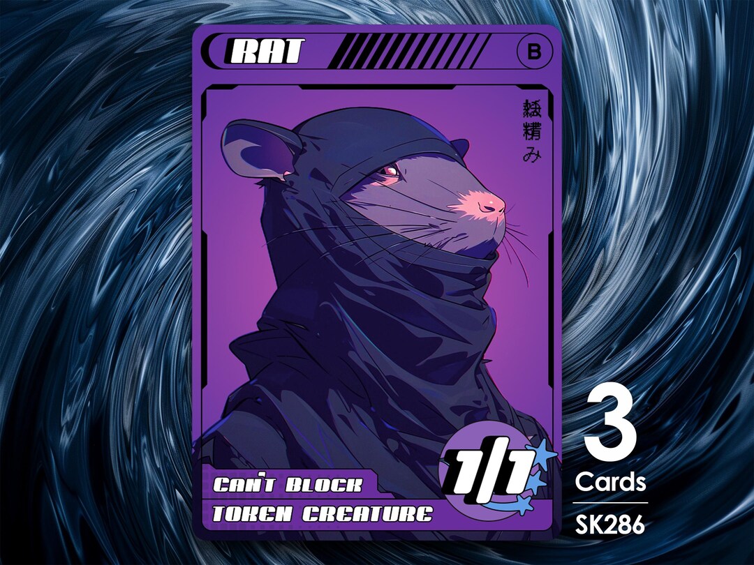 3x Rat Can't Block Token for Mtg - Street Clans by Alfie SK286 - Etsy