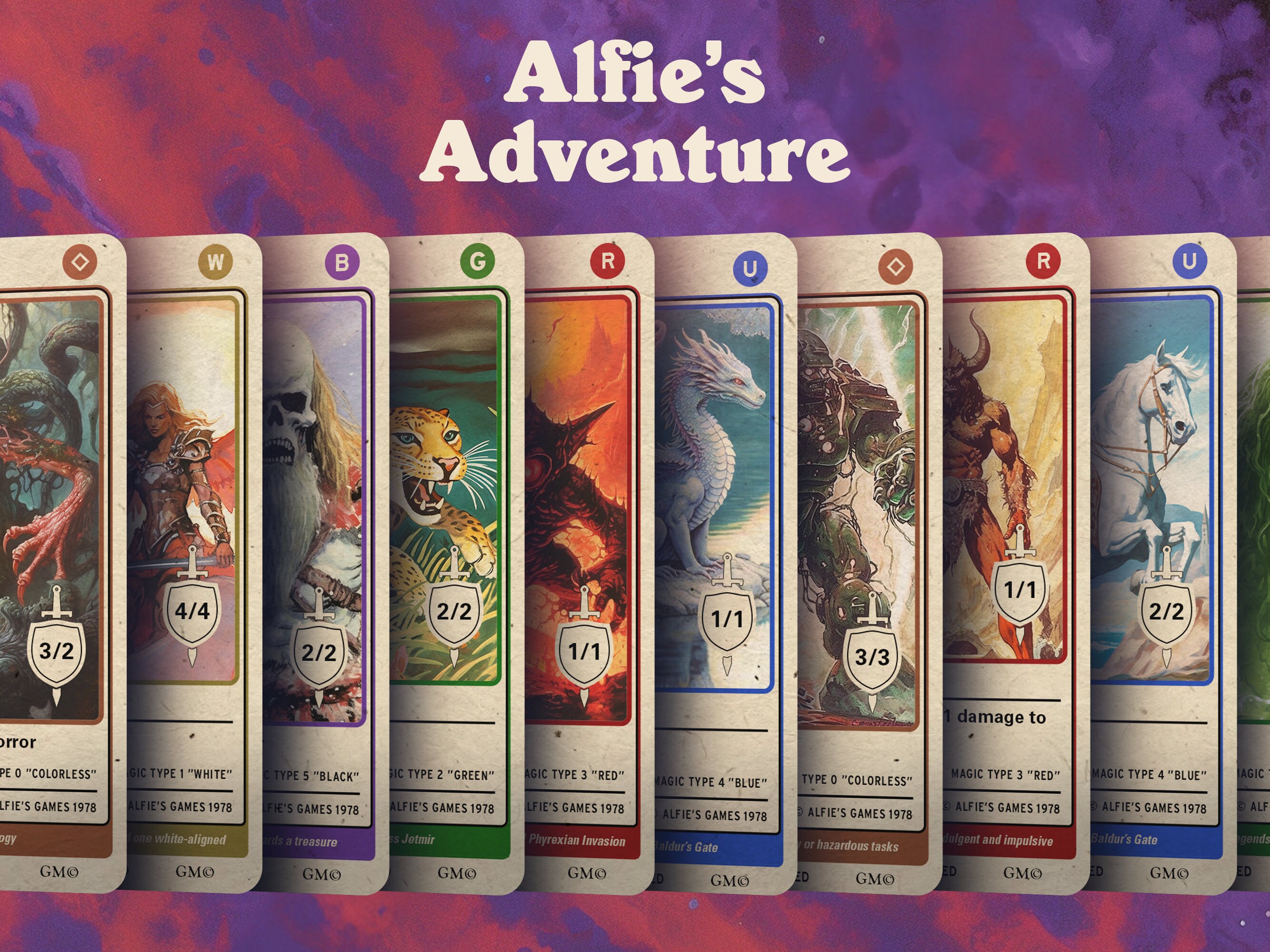 Cat 2/2 MTG Tokens X3 Alfie's Adventure AA43 - Etsy
