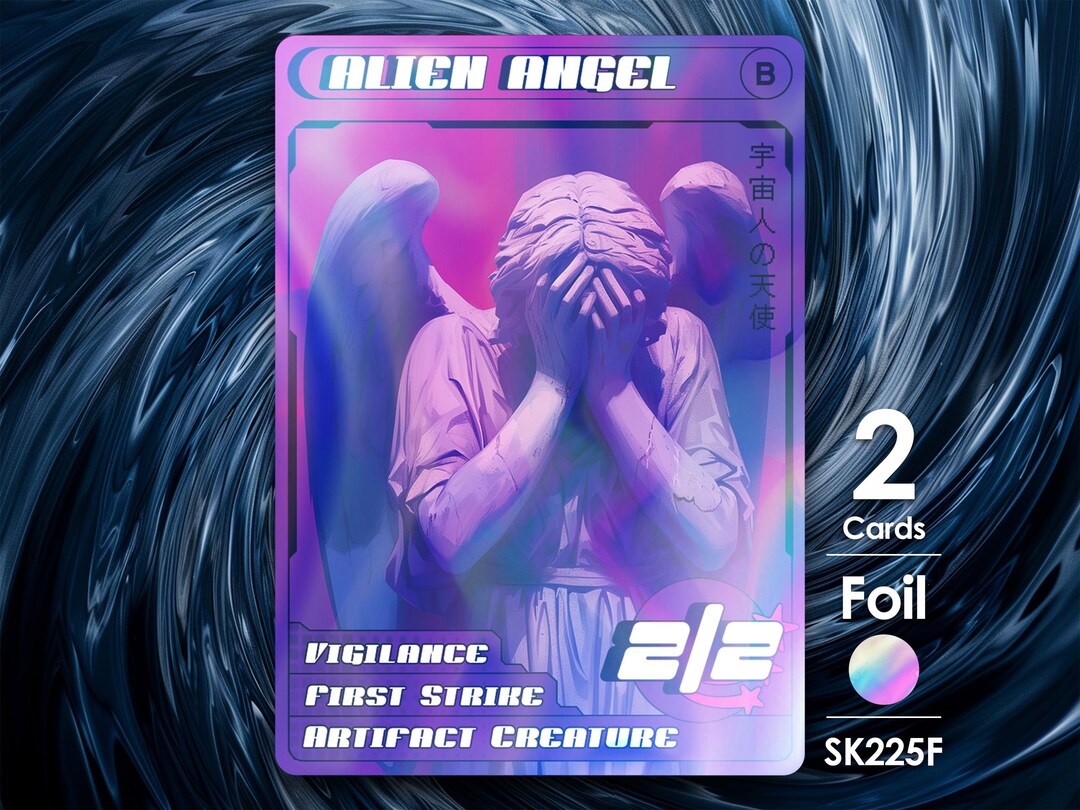Alien Angel Foil Tokens X2 for Mtg - Street Clans by Alfie - SK225F - Etsy