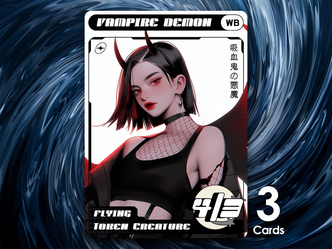 Vampire Demon Black/white Token X3 for Magic Mtg Street Clans of Kamigawa SK117 - Etsy