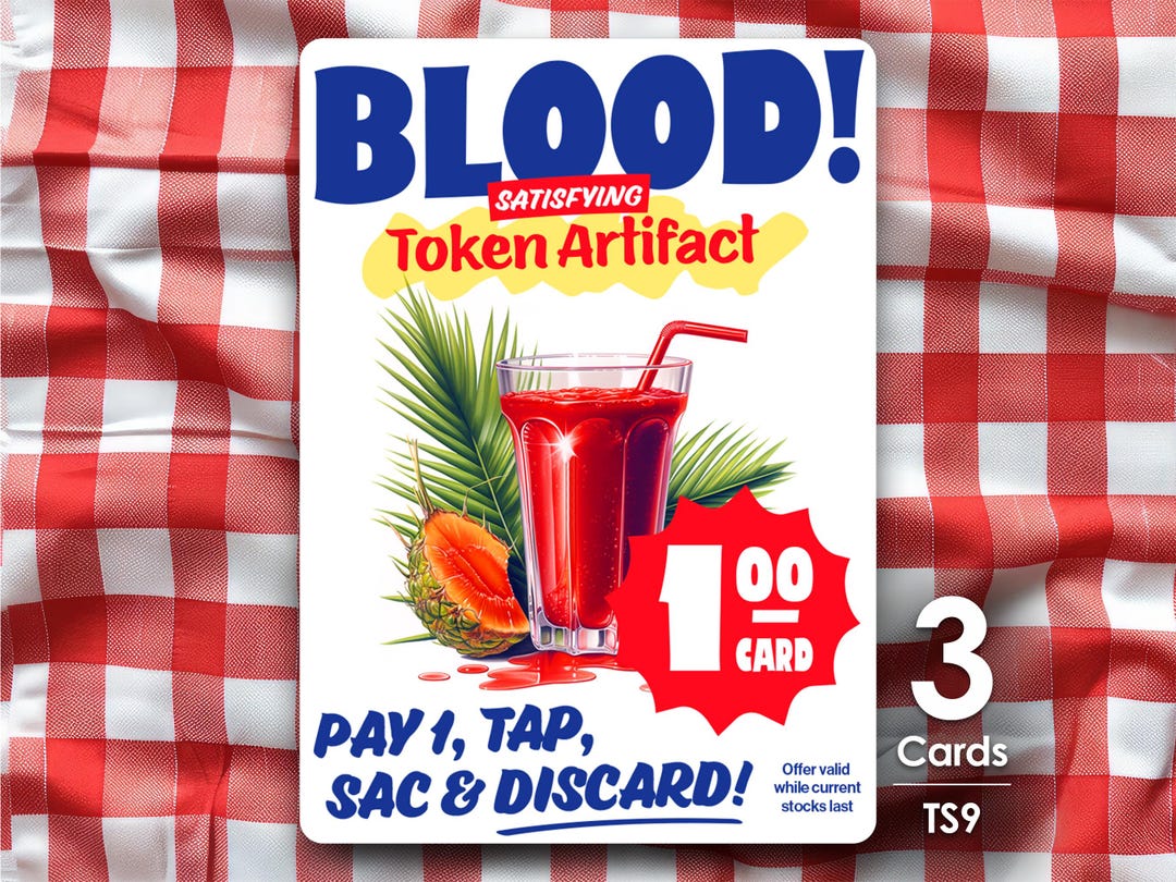 3x Blood Token for MTG - Thraben Supermarket by Alfie - TS9 - Etsy