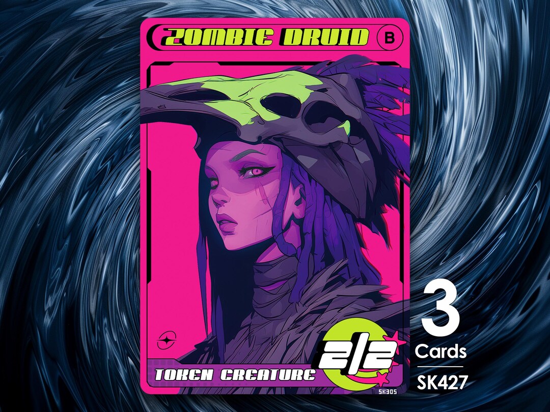 3x Zombie Druid Tokens for MTG - Street Clans by Alfie - SK427 - Etsy