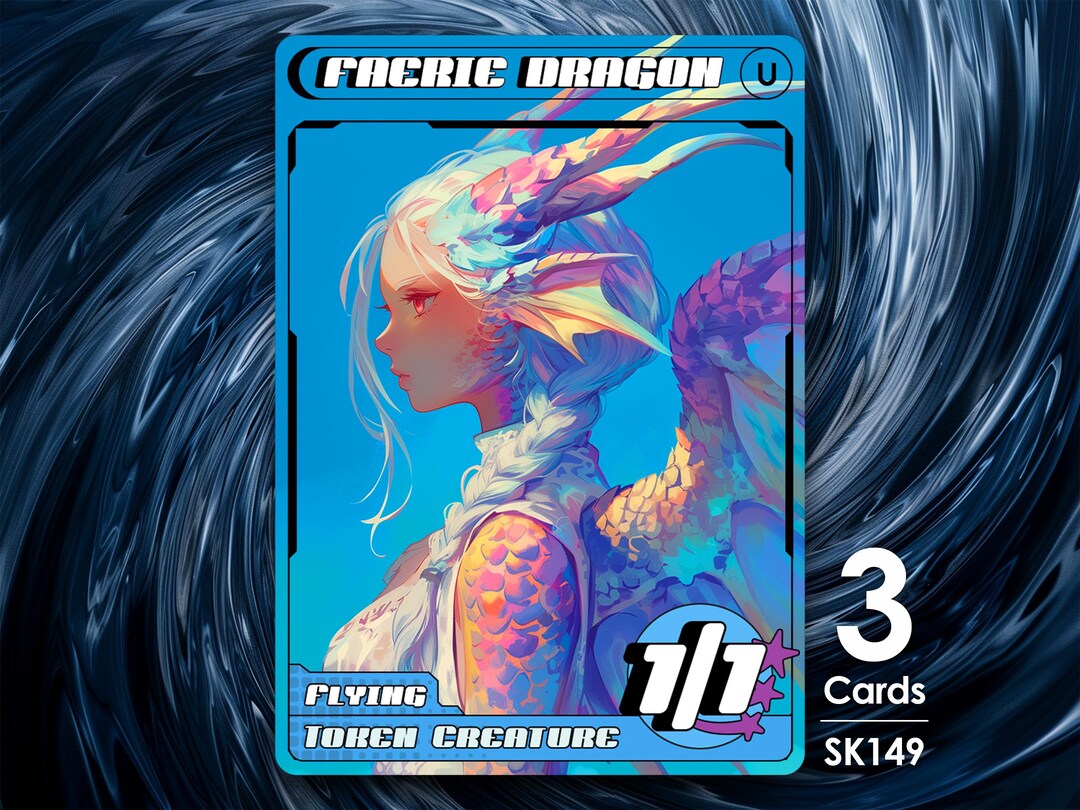 3x Faerie Dragon Tokens for Mtg - Street Clans by Alfie SK149 - Etsy