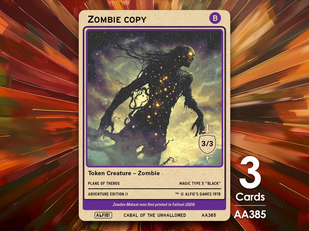 Zombie Anikthea Token MTG Token X3 - Alfie's Adventure by Alfie - AA385 ...