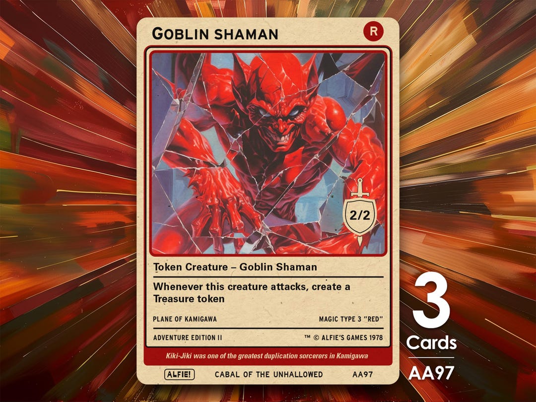 Goblin Shaman MTG Token X3 - Alfie's Adventure by Alfie AA97 - Etsy