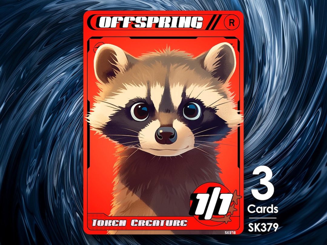 Offspring Raccoon Red X3 for MTG Street Clans by Alfie SK379 - Etsy