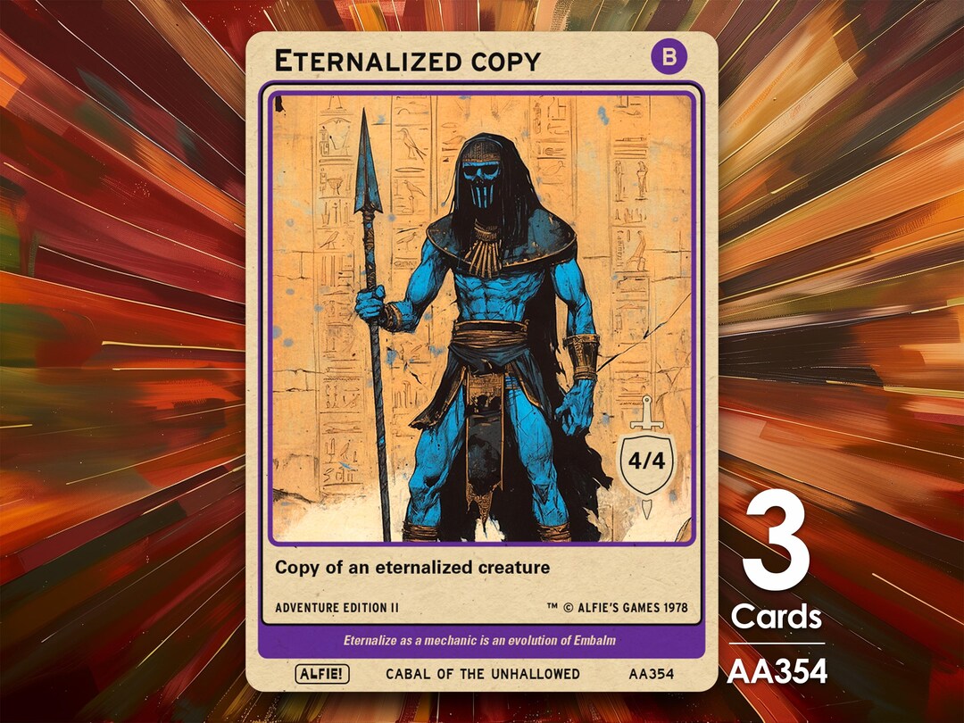 Eternalized Copy Token X3 for MTG - Alfie's Adventure by Alfie AA354 - Etsy