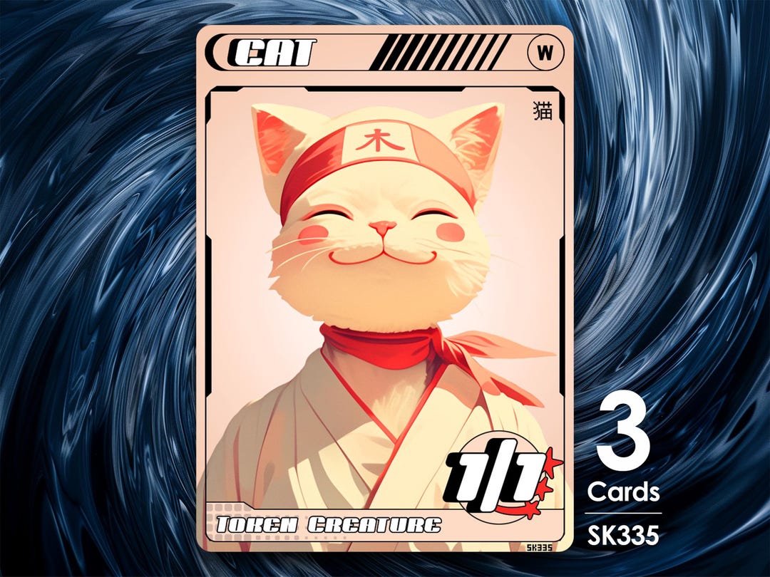 Cat 1/1 Token X3 for Mtg Street Clans by Alfie SK335 - Etsy UK