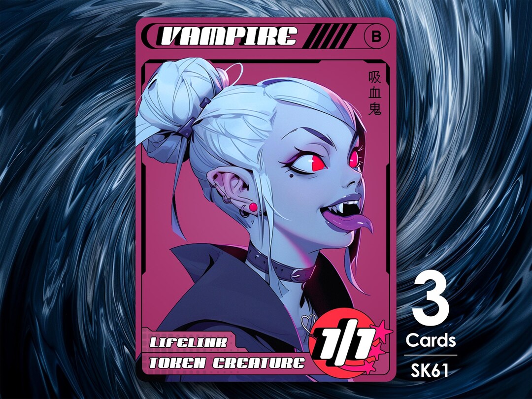 3x Vampire Lifelink 1/1 Tokens for MTG - Street Clans by Alfie SK61 - Etsy