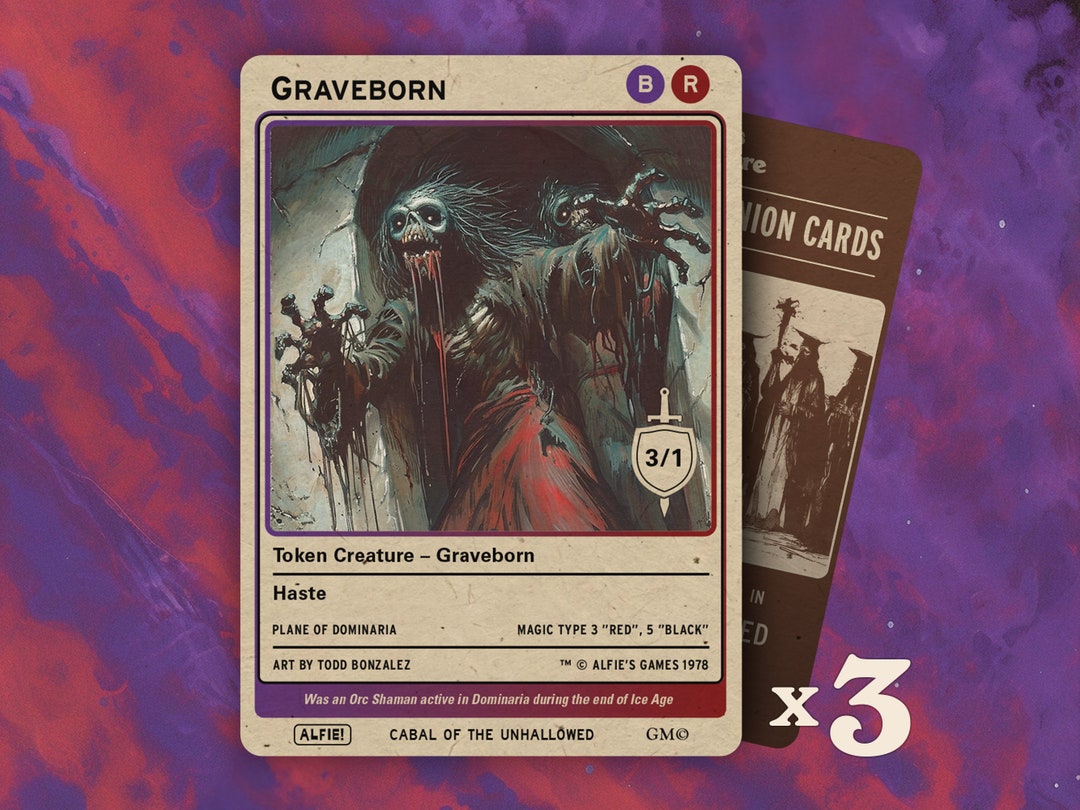 Graveborn X3 MTG Tokens Alfie's Adventure AA235 - Etsy