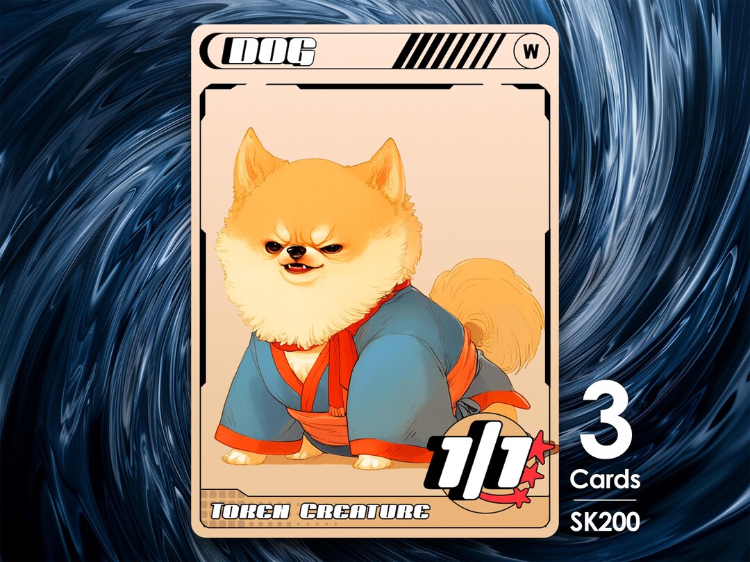 Dog 1/1 White Token X3 for Mtg - Street Clans by Alfie SK200 - Etsy