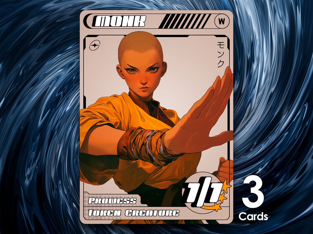 Monk White Token X3 for Magic Mtg Street Clans SK183 - Etsy