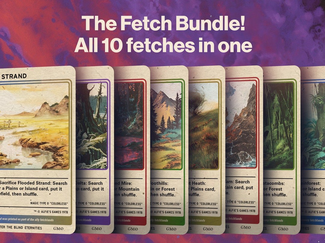 Fetch Lands Bundle 10 Lands MTG Proxy Alfie's Adventure - Etsy
