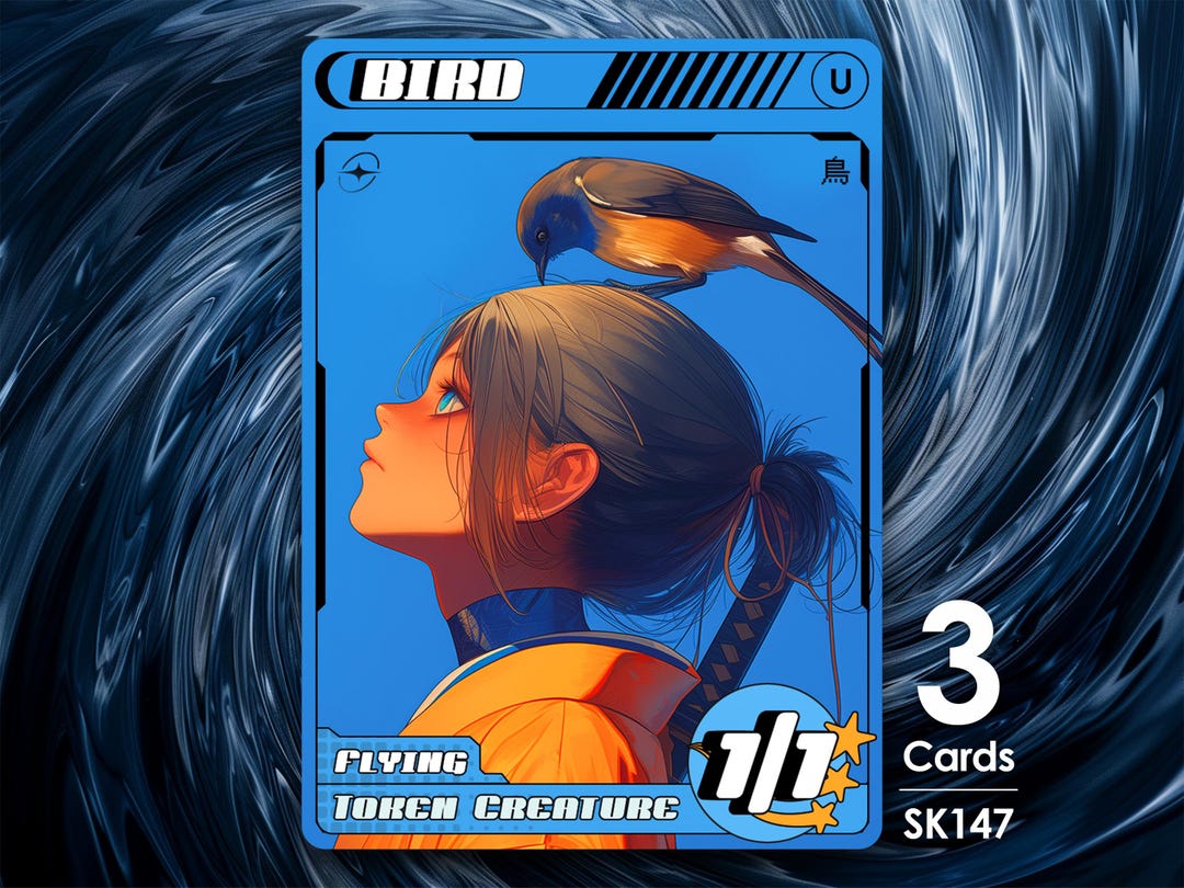 3x Blue Bird 1/1 Tokens for Mtg - Street Clans by Alfie - SK147 - Etsy