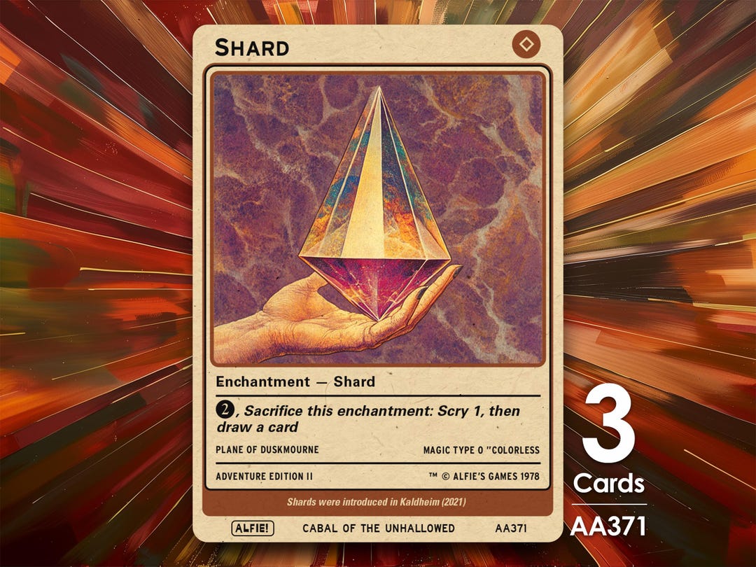 Shard Token X3 for MTG - Alfie's Adventure by Alfie AA371 - Etsy
