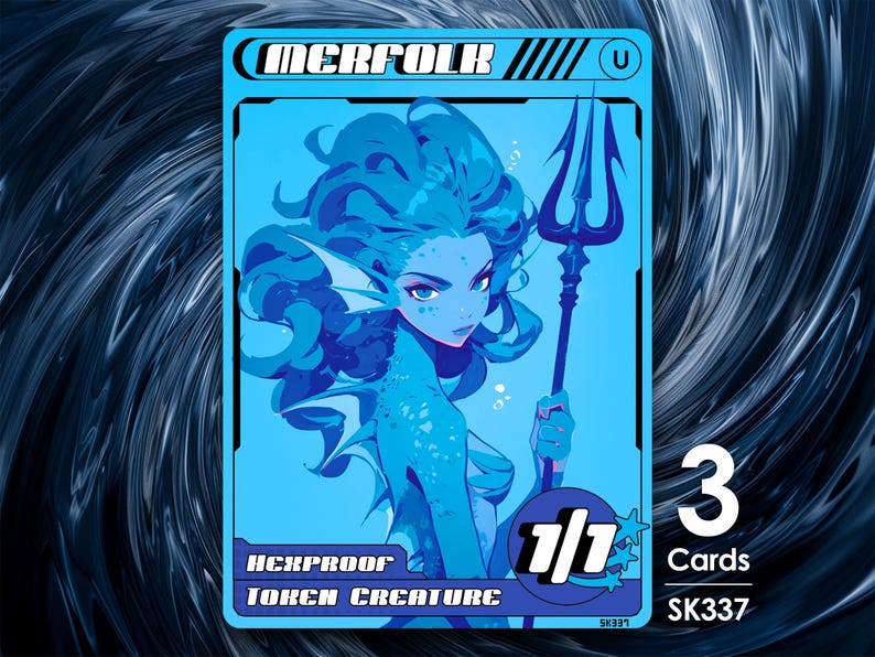 3x Merfolk Hexproof Token for Mtg - Street Clans by Alfie SK337 - Etsy ...