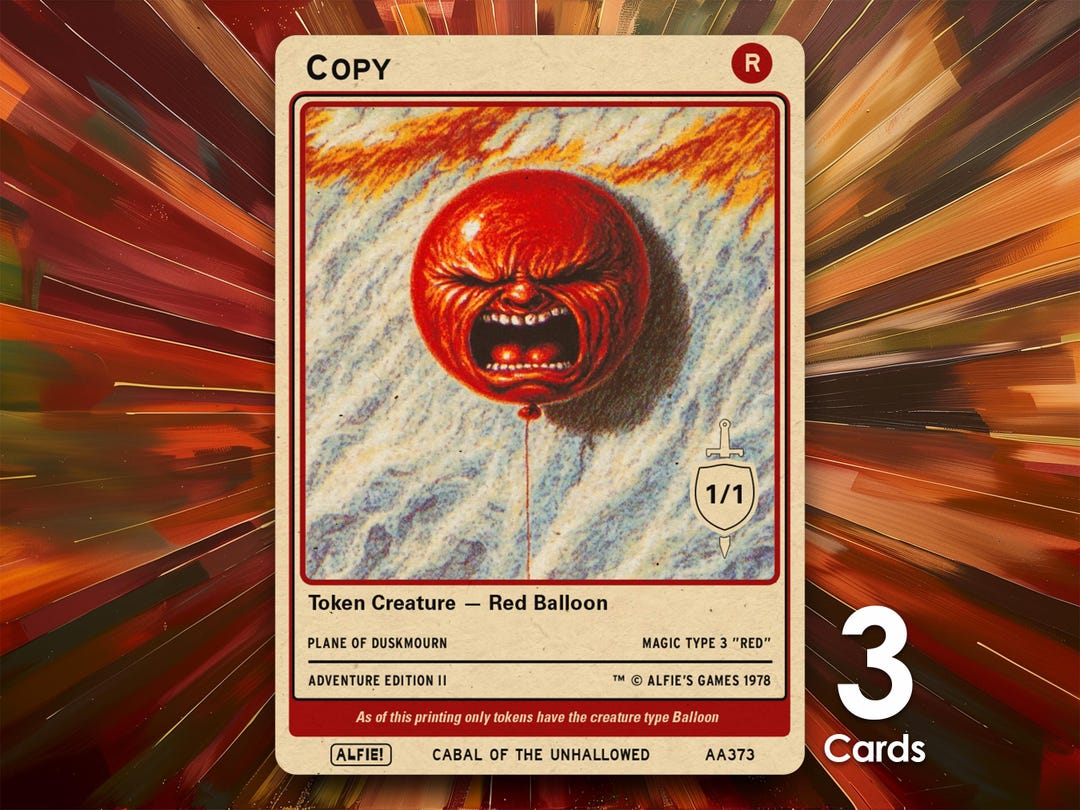 3x Copy Red Balloon MTG Token - Alfie's Adventure by Alfie AA373 - Etsy