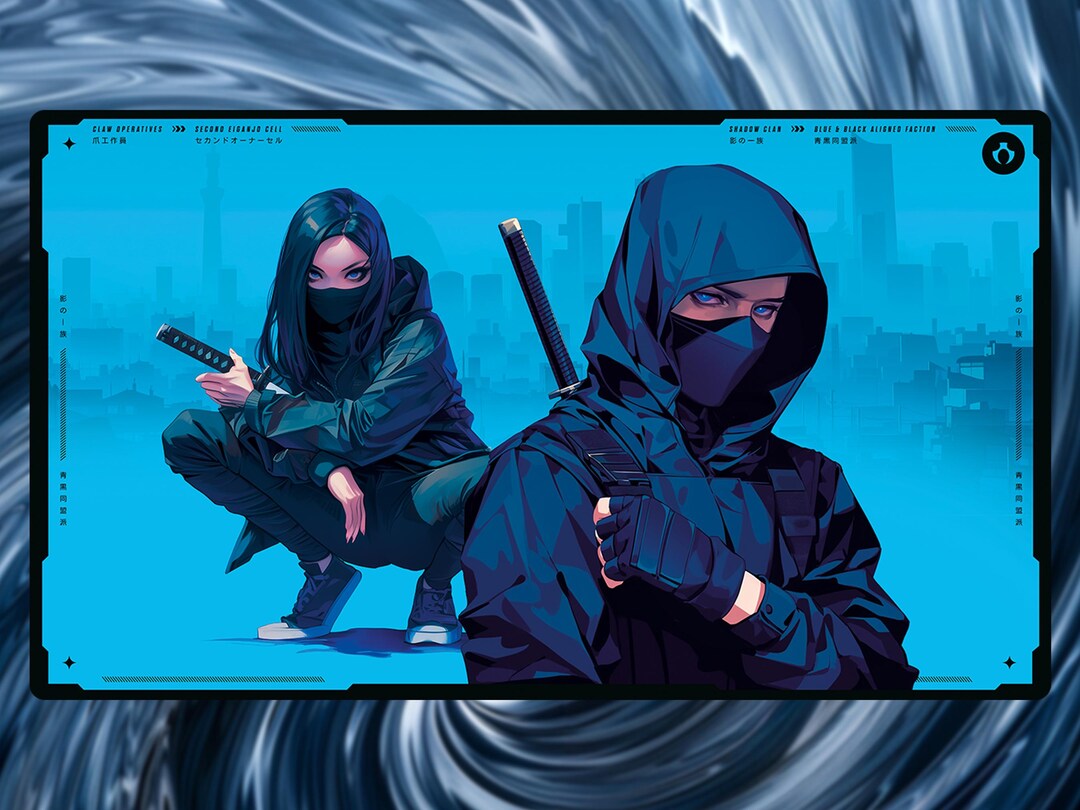 Magic Playmat Anime Manga Ninja Clan Custom Art Compatible With Magic ...