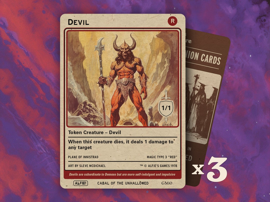 Devil 1/1 MTG Tokens X3 Alfie's Adventure AA69 - Etsy