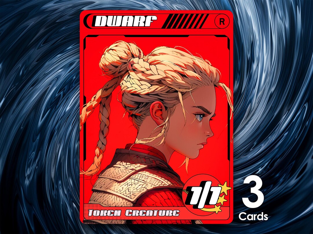 Dwarf for Magic Mtg Token X3 Street Clans by Alfie - Etsy