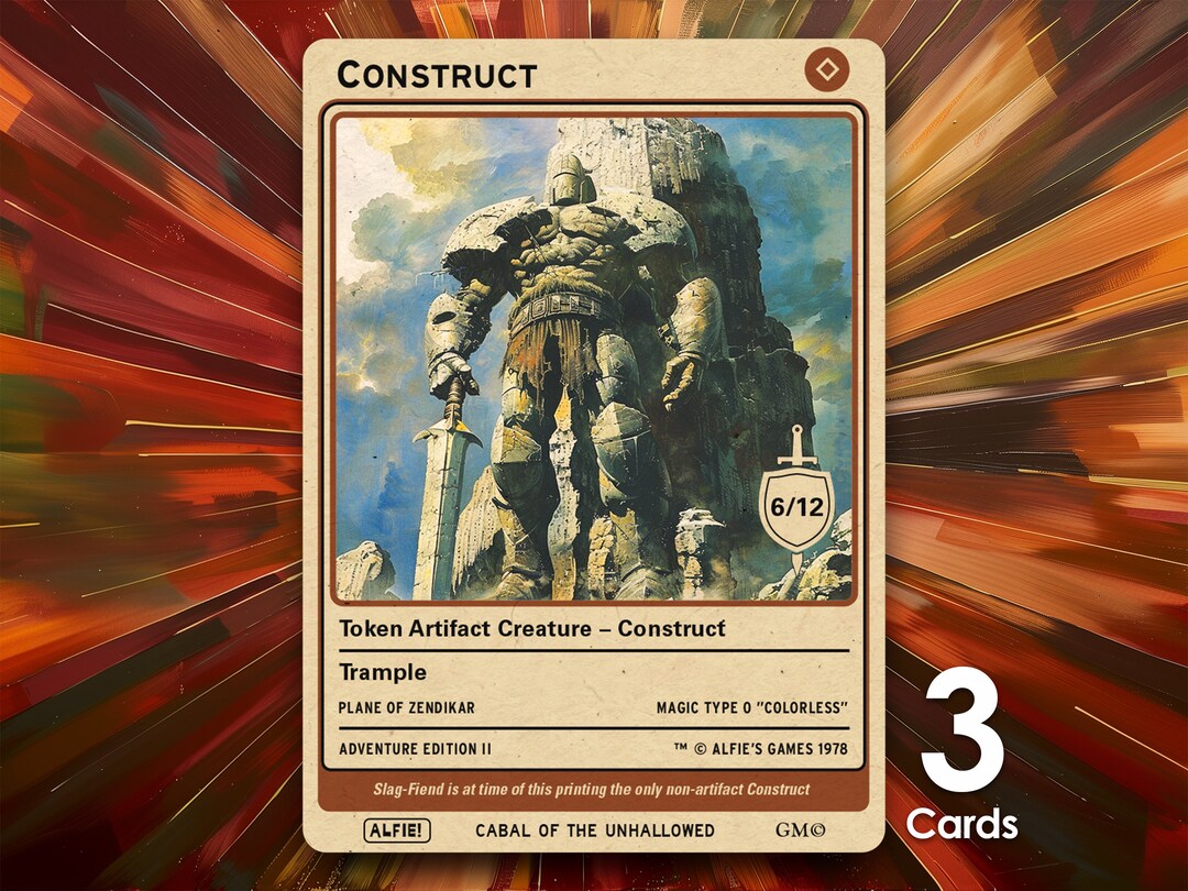 Construct X3 MTG Tokens Alfie's Adventure AA317 - Etsy