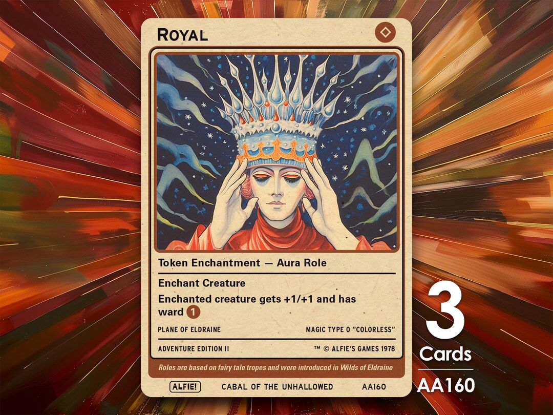 Role Royal MTG Token X3 - Alfie's Adventure by Alfie AA160 - Etsy