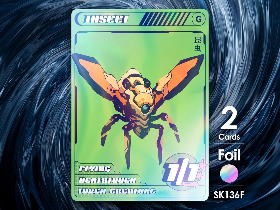 Insect Deathtouch Foil Tokens X2 for MTG - Street Clans by Alfie SK136F ...