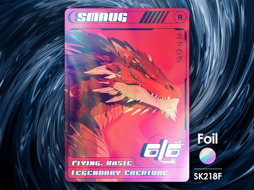 Smaug Dragon Foil Token for Mtg - Street Clans by Alfie SK218F - Etsy