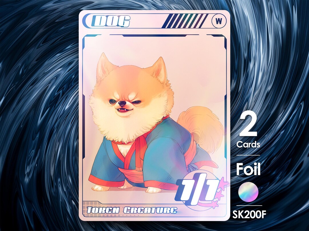 2x Dog 1/1 White Foil Tokens for Mtg - Street Clans by Alfie SK200F - Etsy