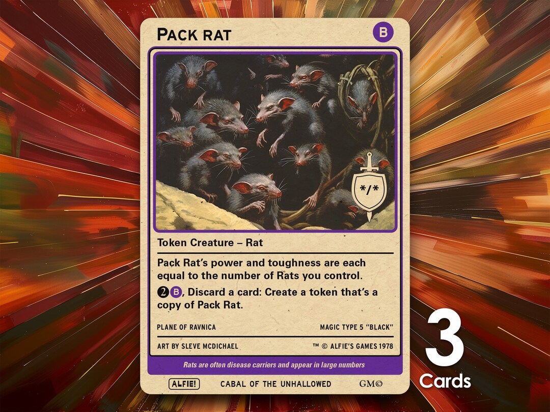 Pack Rat MTG Tokens X3 Alfie's Adventure AA196 - Etsy