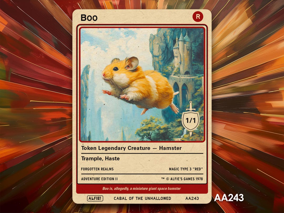 Boo MTG Token - Alfie's Adventure by Alfie - AA243 - Etsy