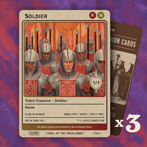 Red White Soldier Tokens - Etsy