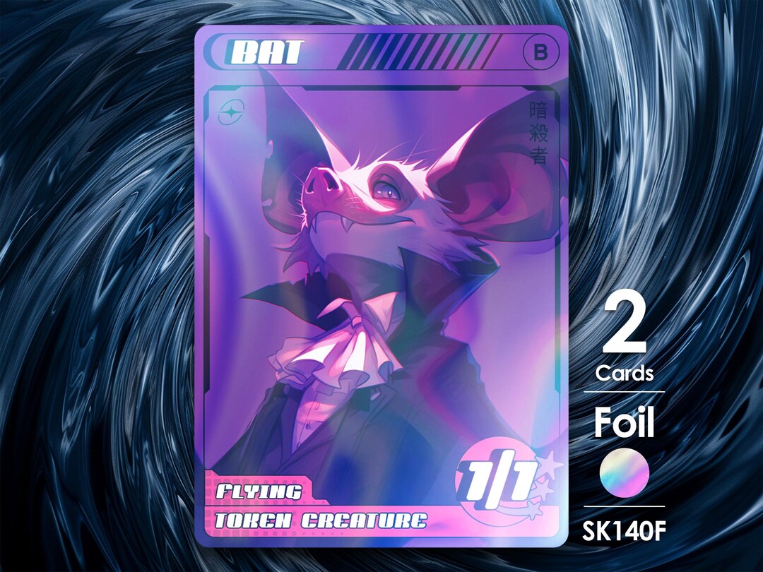 Bat Foil Tokens X2 for Mtg - Street Clans by Alfie - SK302F - Etsy