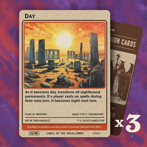 Day and Night Mtg Token - Etsy