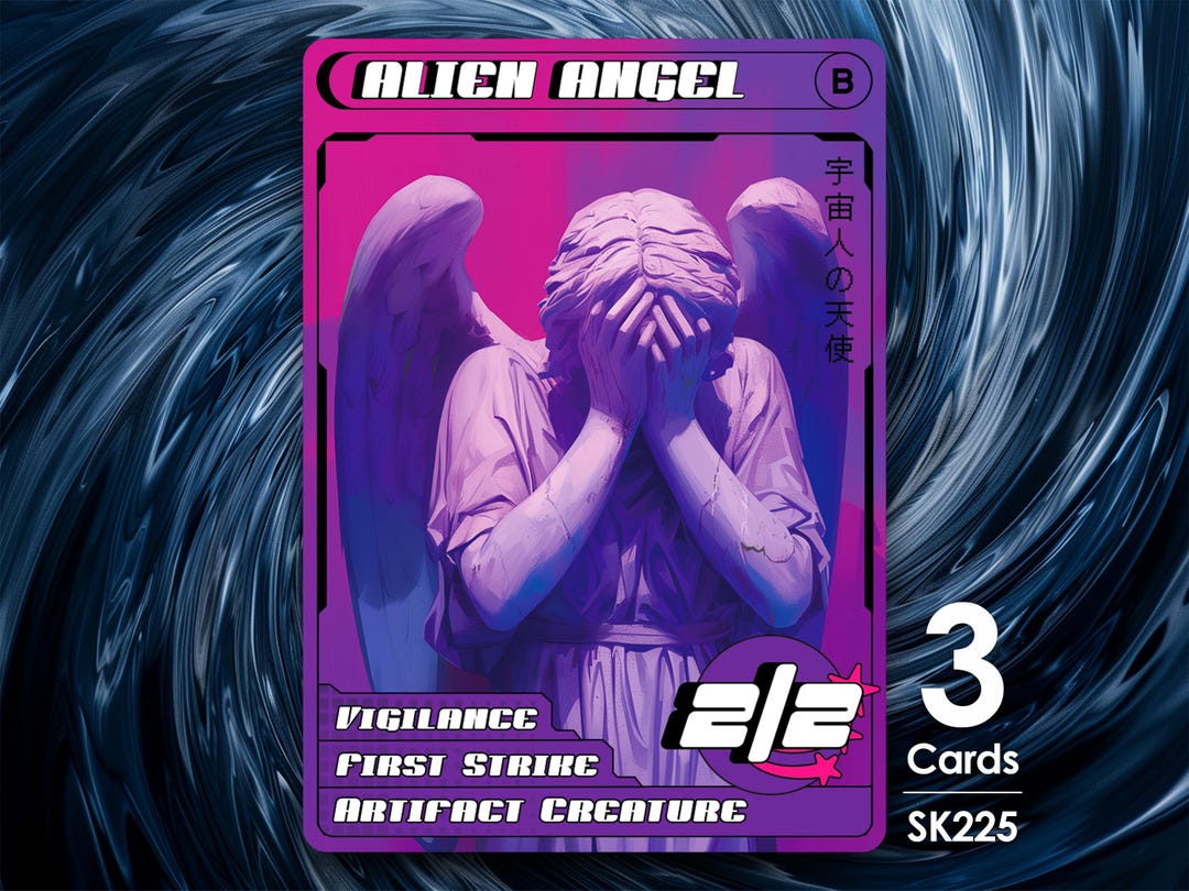 Alien Angel Token X3 for MTG Street Clans by Alfie SK225 - Etsy