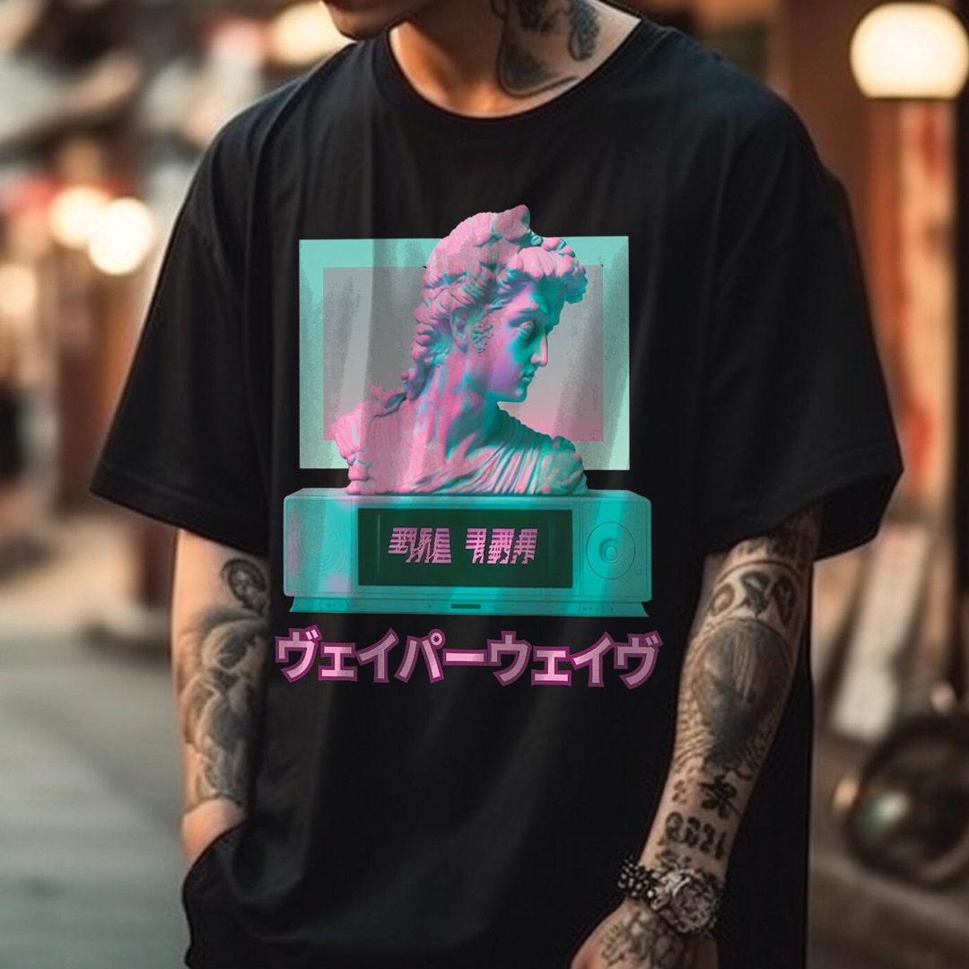 Japanese Oversized T-shirt, Japanese Vaporwave Tshirt, Japan Street ...