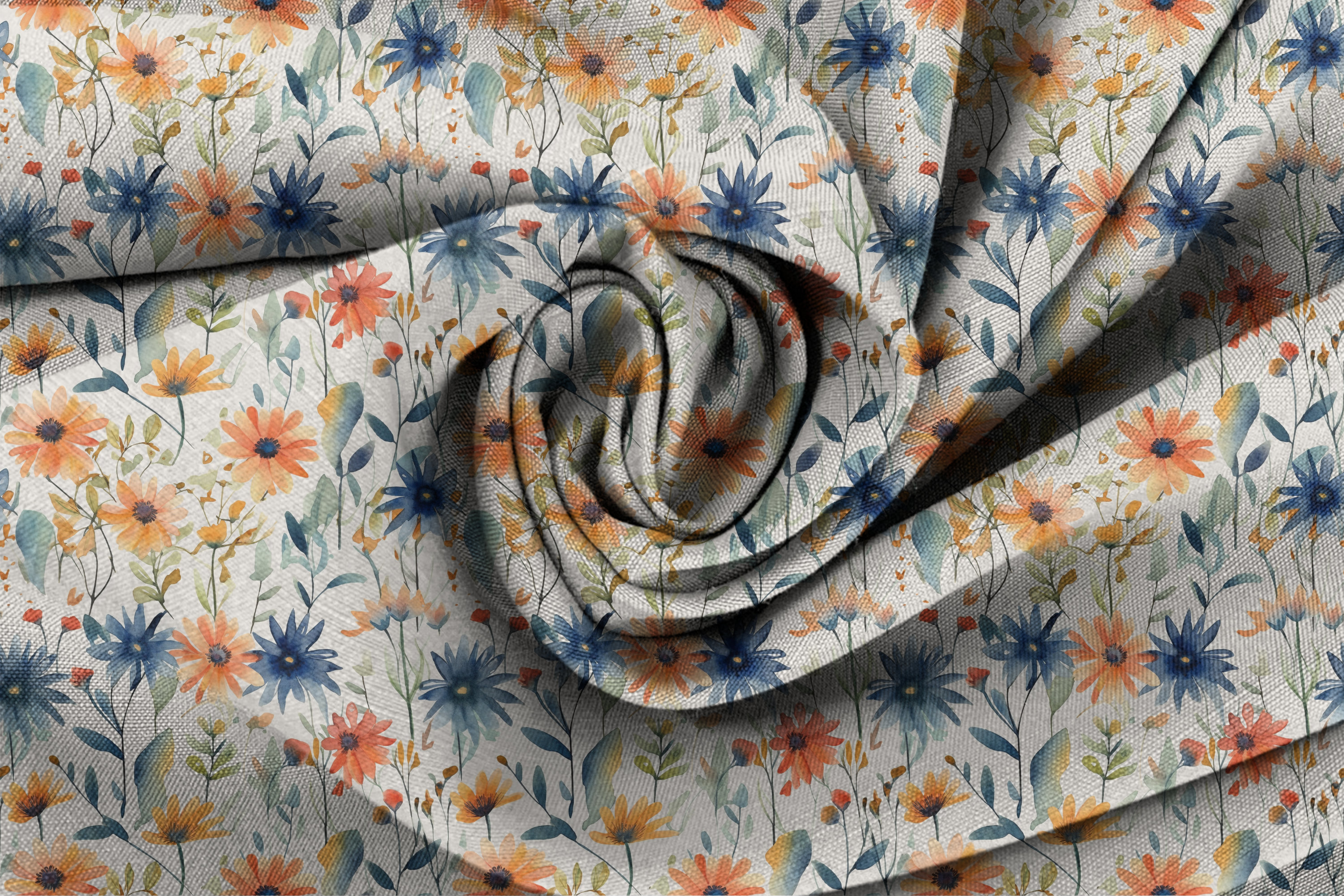 Watercolor Summer Flowers Digital Paper, Bright Floral Seamless Pattern ...