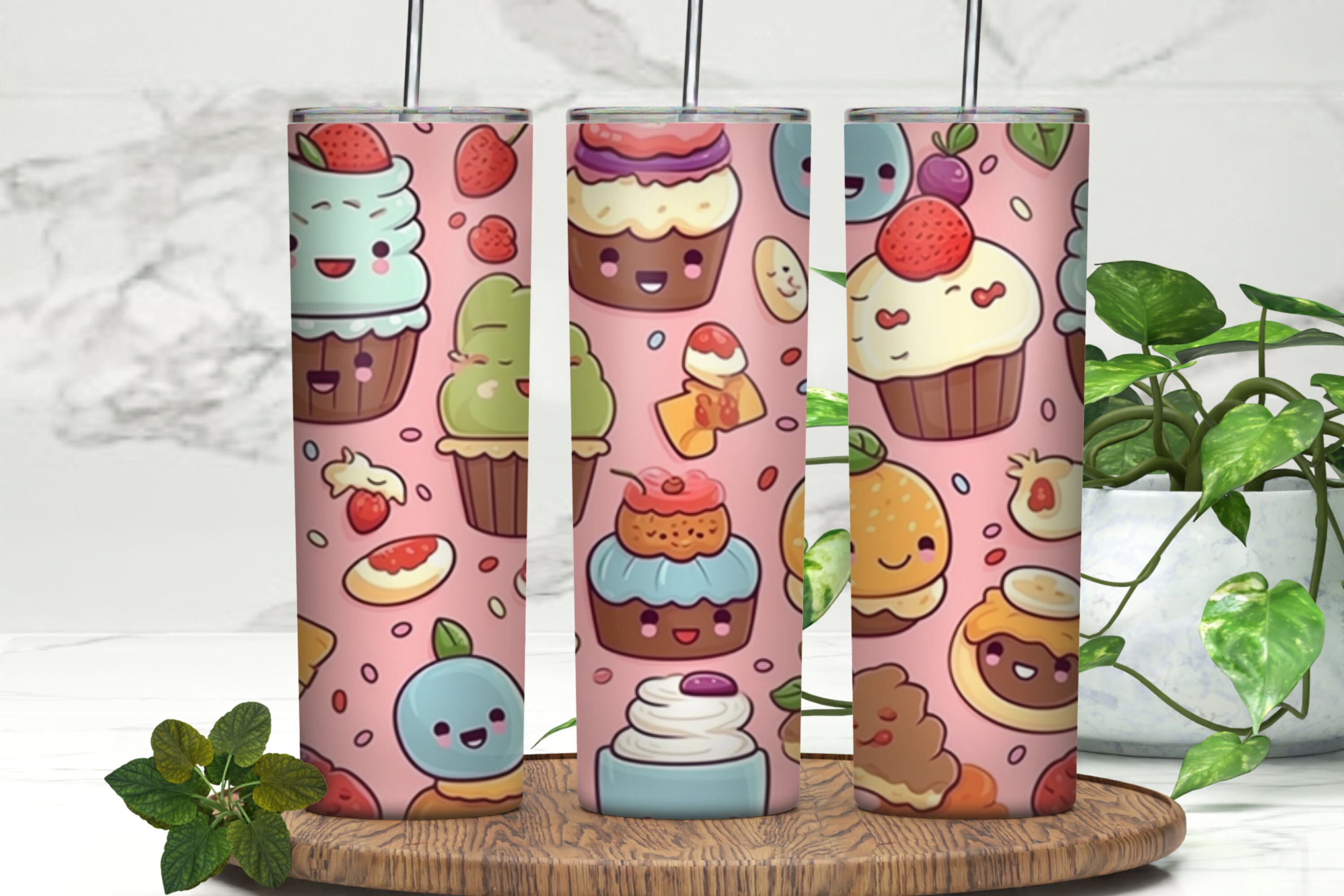 Cute Desserts Digital Paper, Cute Seamless Pattern, Cute Dessert ...