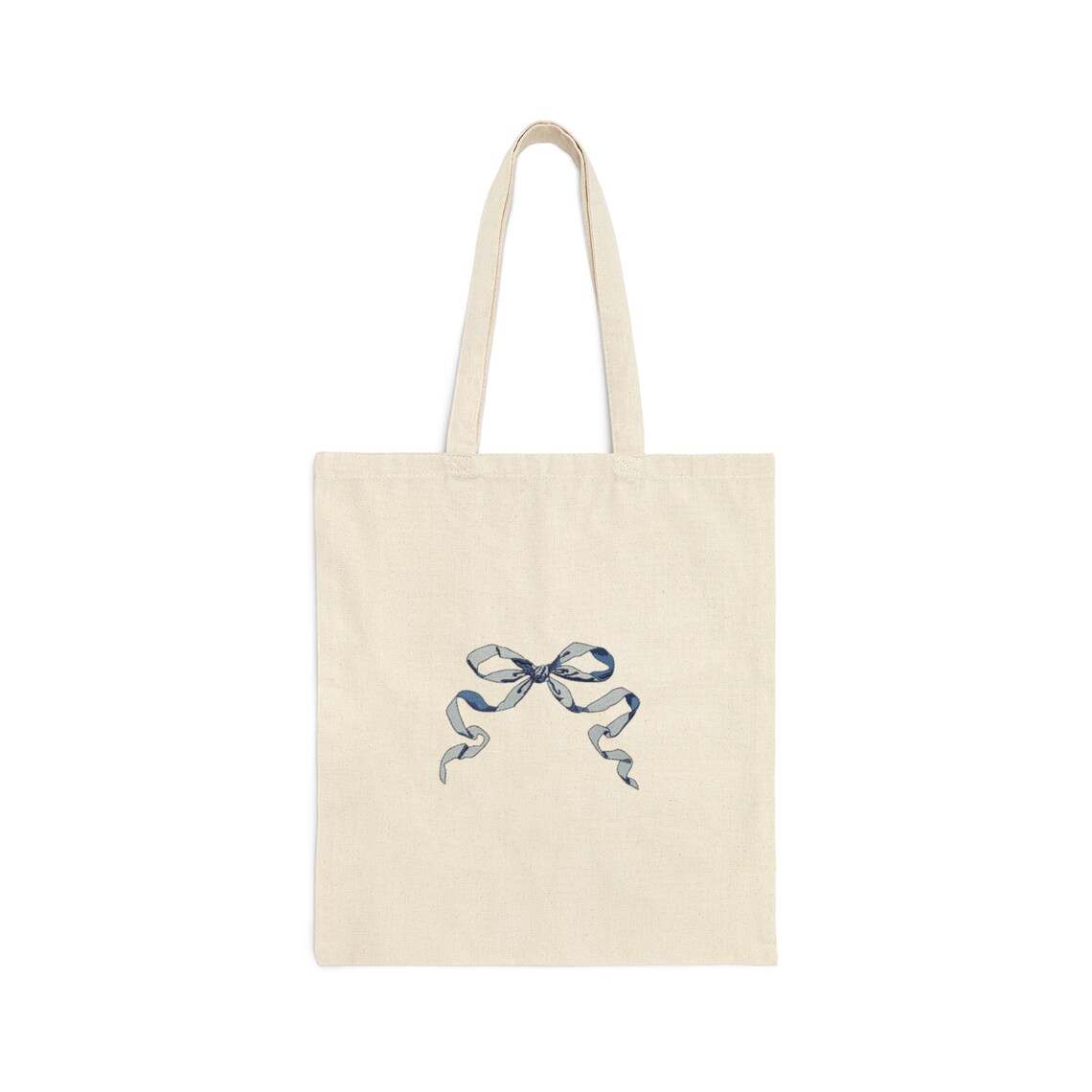 Balletcore Bow Coquette Aesthetic Cotton Canvas Tote Bag - Etsy