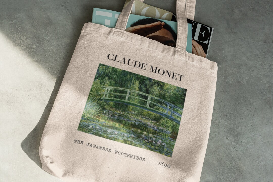 Claude Monet Canvas Tote Bag , Claude Monet the Japanese Footbridge ...