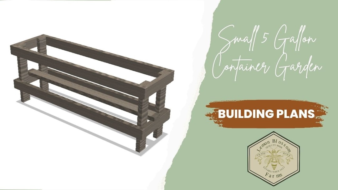 Plant Rack Stand Plans for 4 Five Gallon Bucket Gardens - Etsy